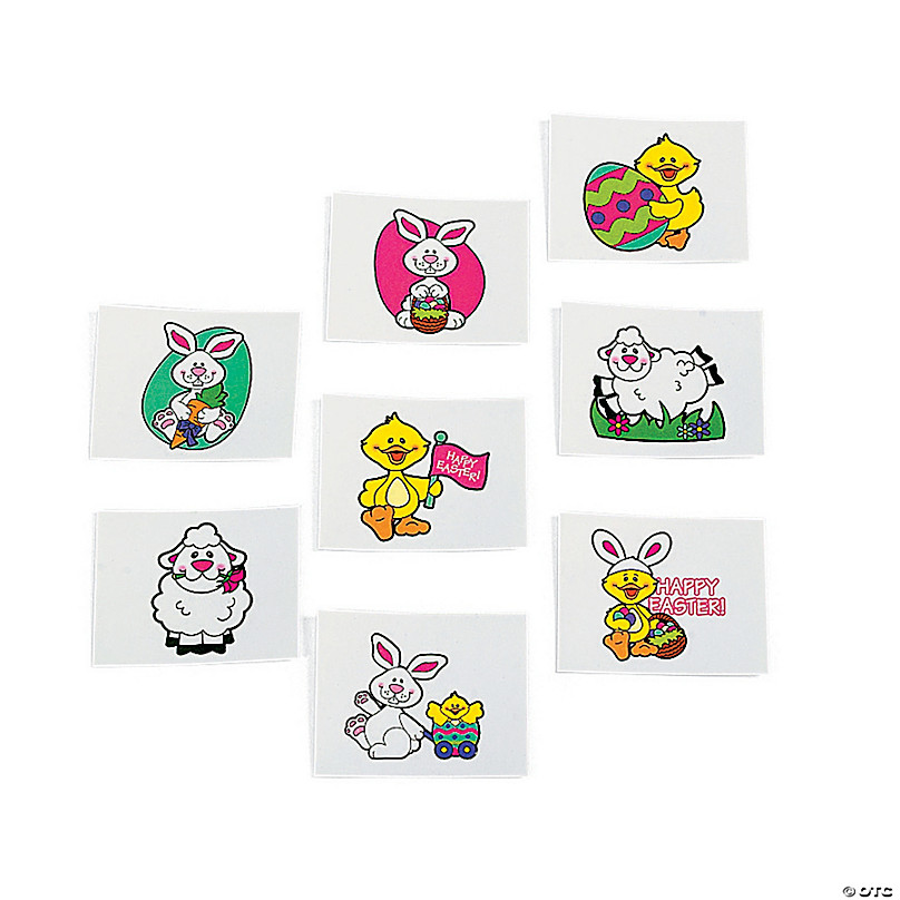 Bulk 72 Pc. Easter Temporary Tattoos | Halloween Express