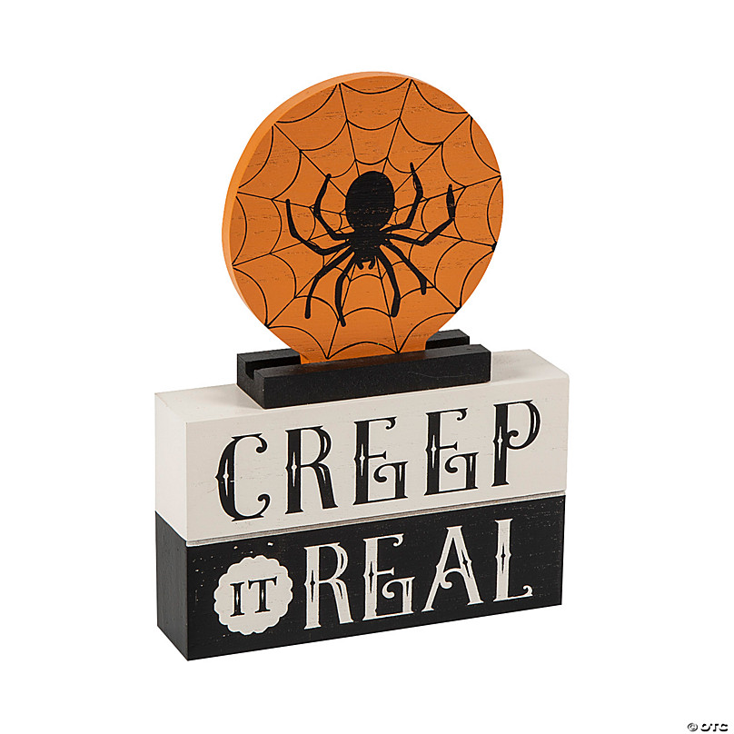 Creep It Real Stacked Tabletop Sign | Halloween Express