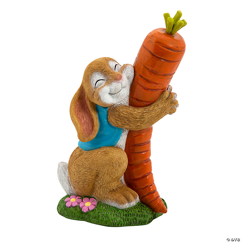 Easter Bunny with Carrot Garden Statue | Halloween Express