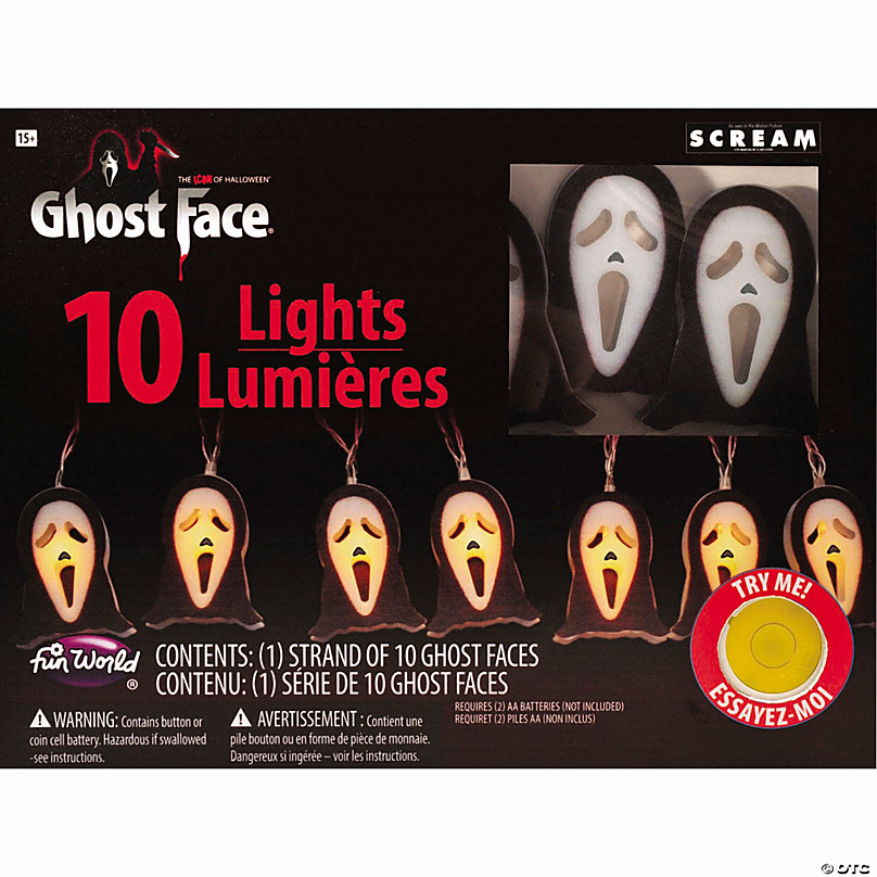 Ghost Face ® String Lights Halloween Decoration