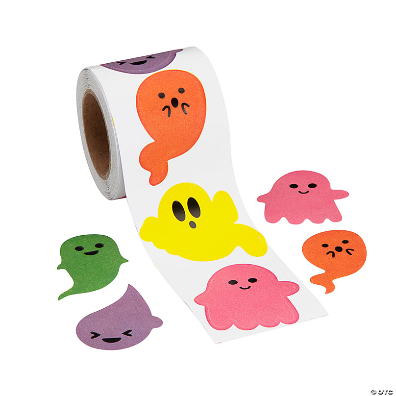 Glow-in-the-Dark Halloween Ghost Sticker Roll | Halloween Express