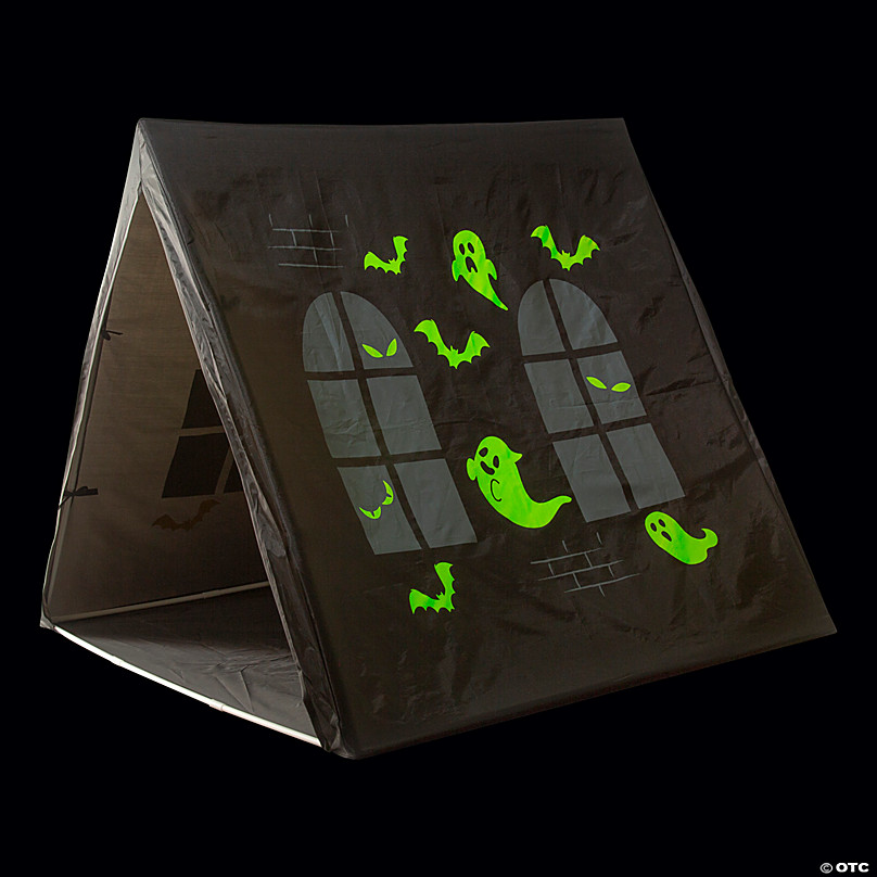 Glow-in-the-Dark Halloween Haunted House Sleepover Tent | Halloween Express