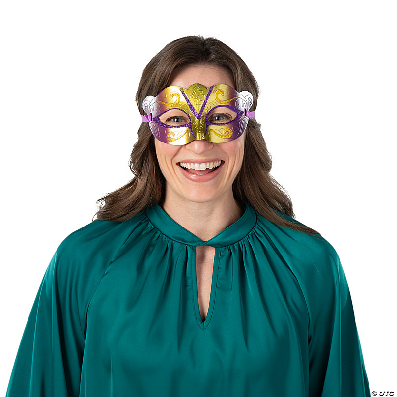 Gold Masquerade Masks- 12 Pc. | Halloween Express