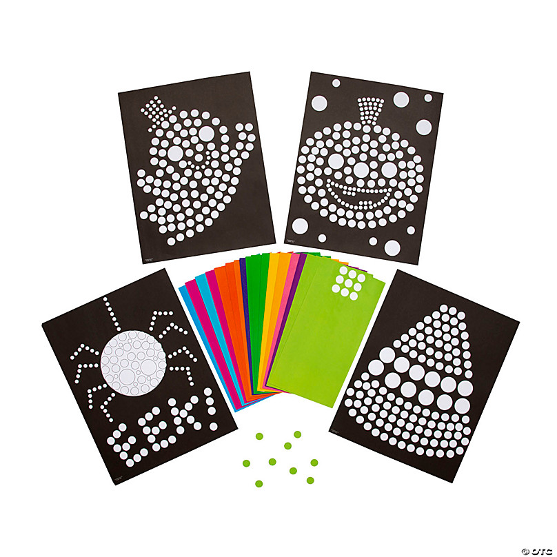 Halloween Dot Sticker Art Sheets - 12 Pc. | Halloween Express