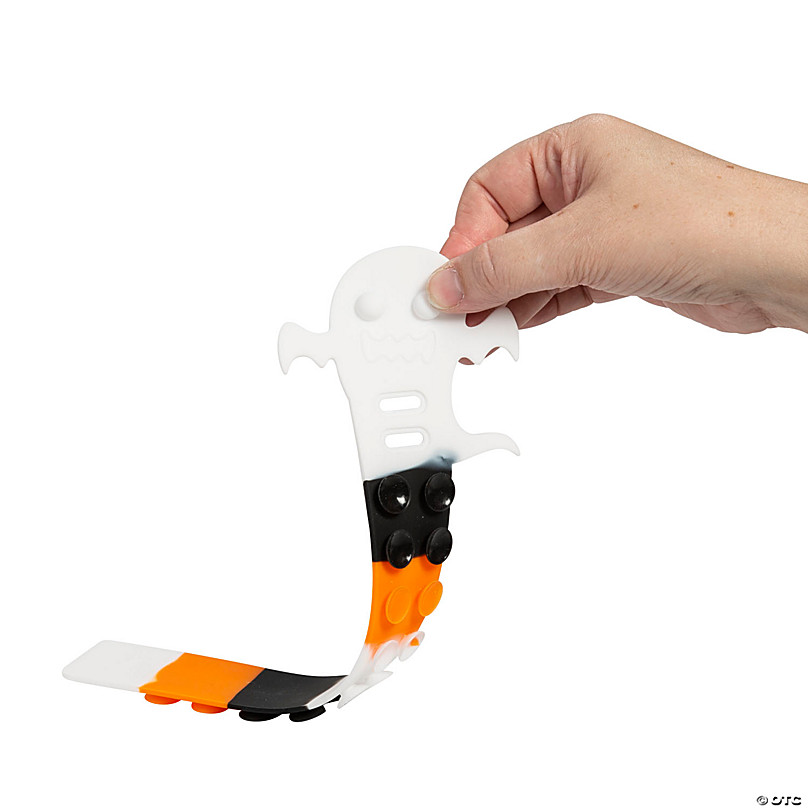 Halloween Ghost Slap Pop Bracelets - 12 Pc. | Halloween Express