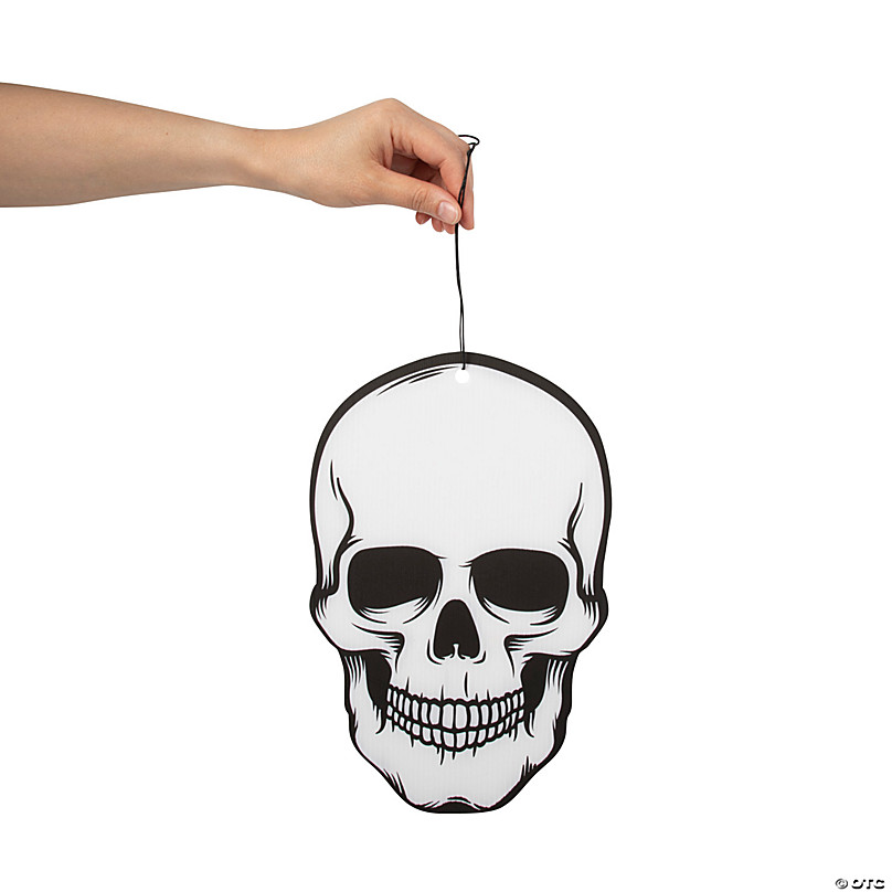 Hanging Skeleton Skull Decoration - 12 Pc. | Halloween Express