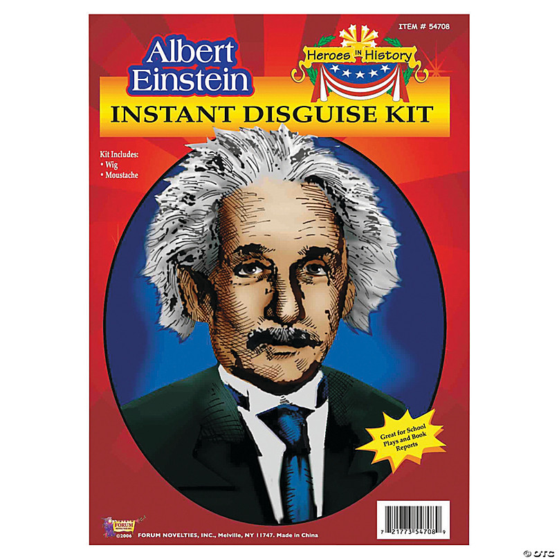 Heroes in History: Albert Einstein Wig & Mustache Costume | Halloween ...