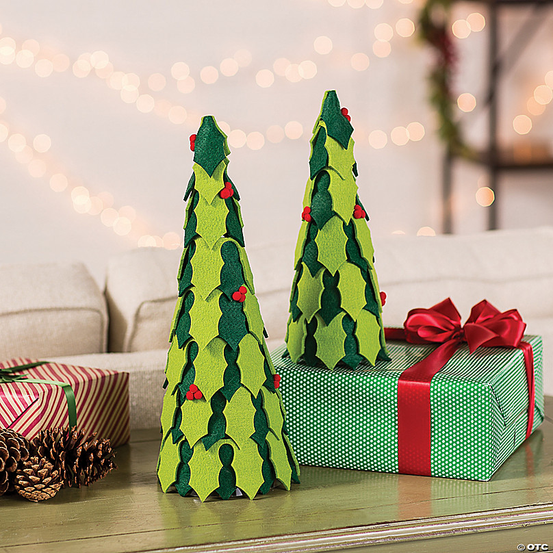 Holiday Handicraft Holly Cone Trees - 2 Pc. | Halloween Express