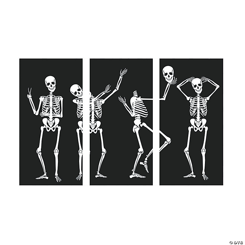 Humorous Skeletons Backdrop Halloween Decoration - 3 Pc. | Halloween ...