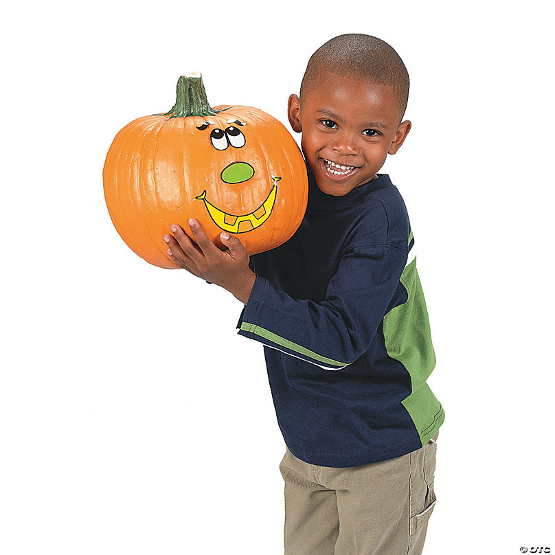 Jack-O’-Lantern Face Stickers - 12 Pc. | Halloween Express