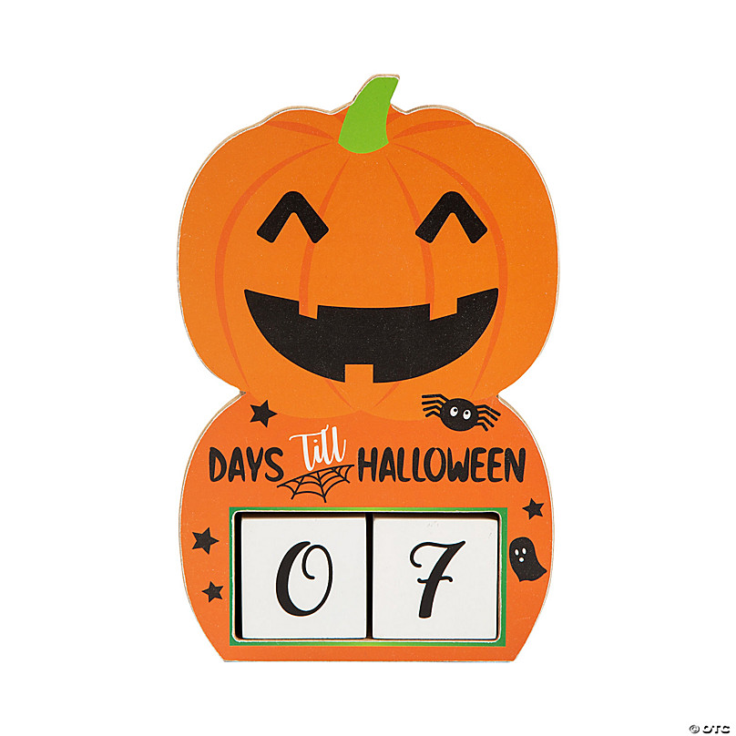 Jack-O’-Lantern Halloween Countdown Tabletop Sign - Discontinued