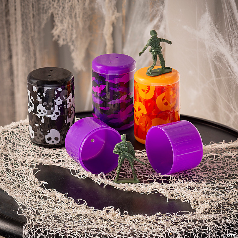 Jumbo Army Toy-Filled Halloween Containers - 12 Pc. | Halloween Express