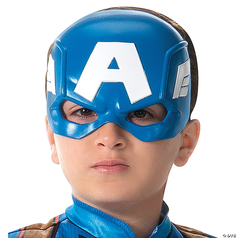 Kid's Marvel Captain America Steve Rogers Half Mask | Halloween Express