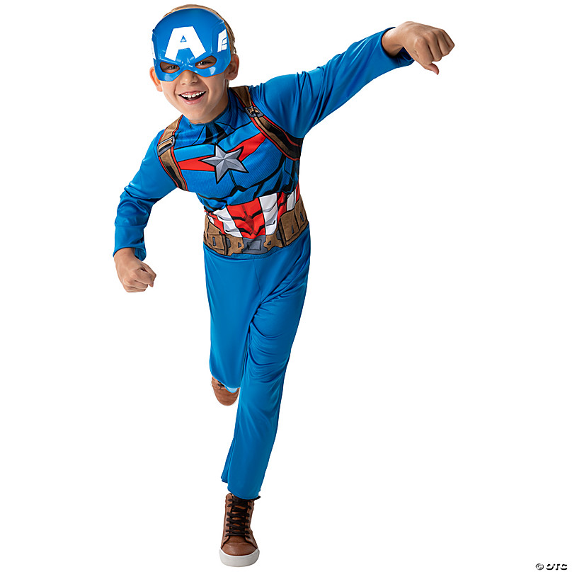 Kids Value Captain America Steve Rogers Costume 8-10 | Halloween Express