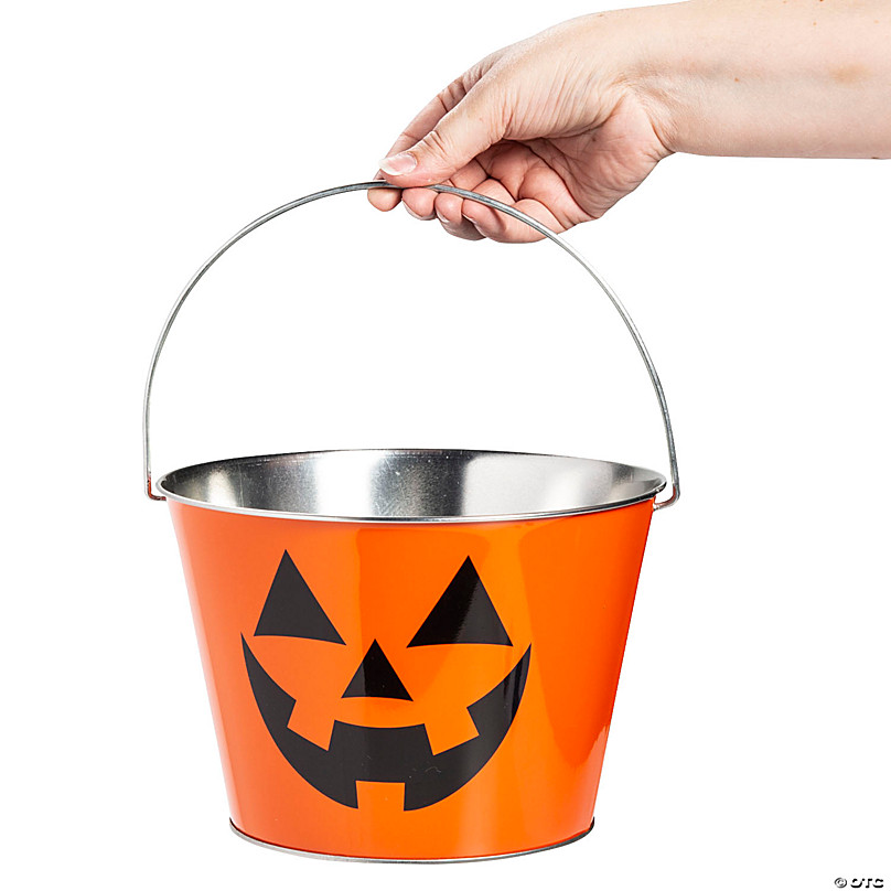 Large Jack-O’-Lantern Pails | Halloween Express
