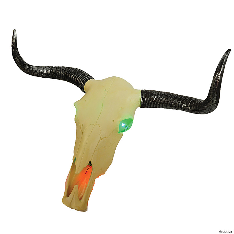 Lightup Longhorn Skull Decoration | Halloween Express