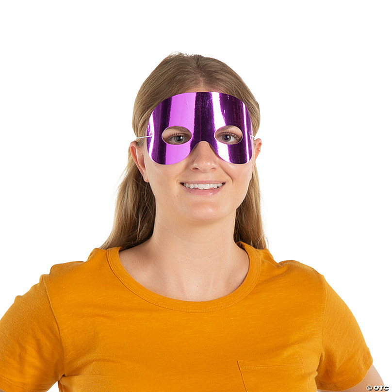 Mardi Gras Reflective Foil Masks - 12 Pc. | Halloween Express
