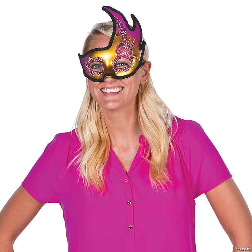 Mardi Gras Winged Masks - 6 Pc. | Halloween Express