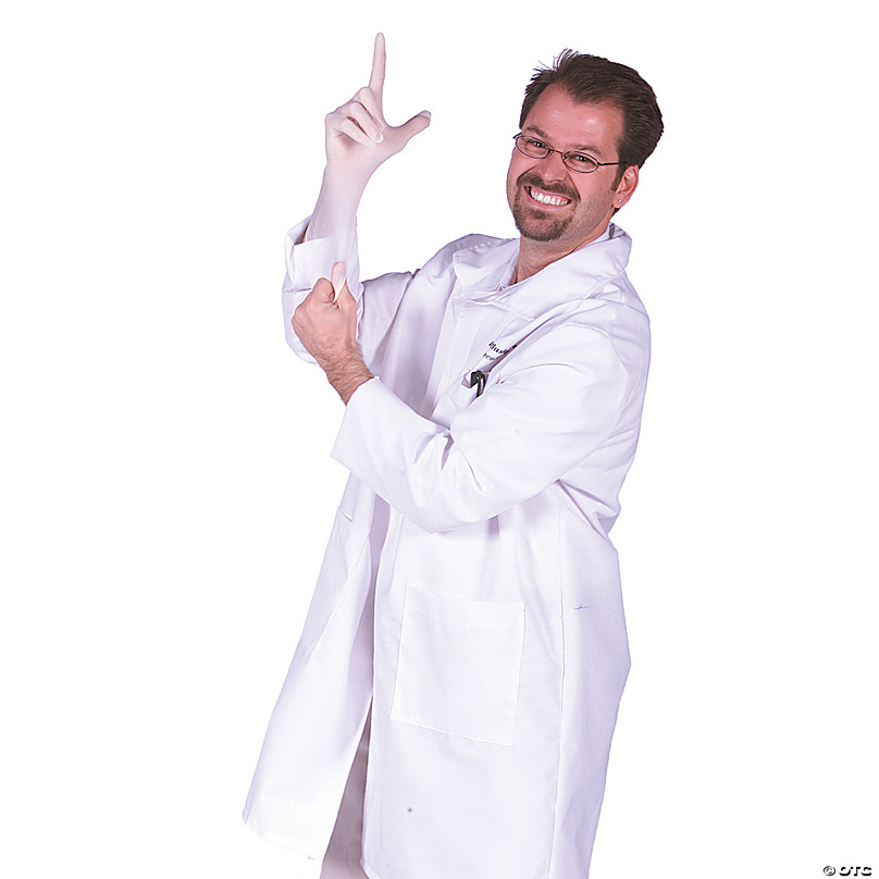 Men's Lab Coat Harry Fingerman Costume | Halloween Express