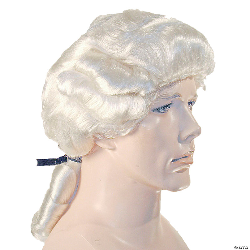 Men's White Deluxe Colonial Man Wig | Halloween Express
