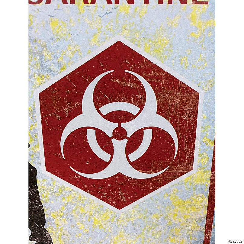 Metal Zombie Outbreak Sign | Halloween Express