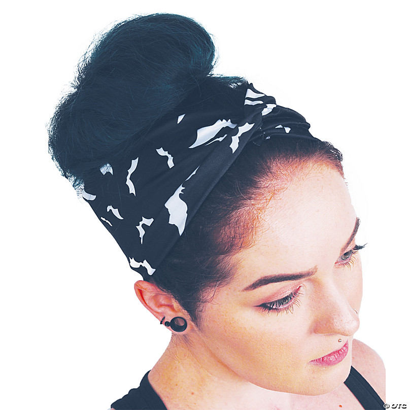 Metallic Batty Turban Headband | Halloween Express