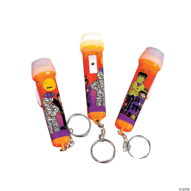 Mini Halloween Flashlight Keychains - 12 Pc. | Halloween Express