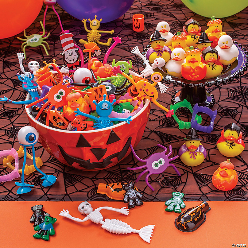 Mini Jack-O'-Lantern Rubber Ducks - 12 Pc. | Halloween Express