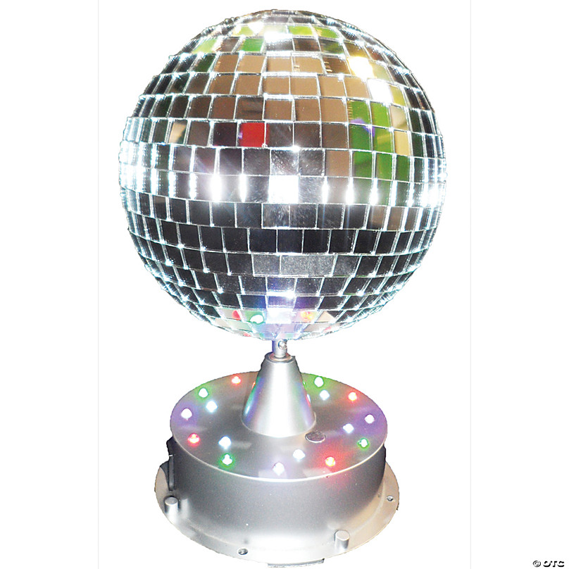 Mirror Ball With Led Base