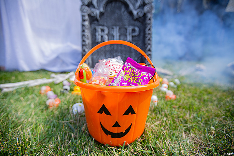 Orange Jack-O’-Lantern Trick-Or-Treat Buckets - 12 Pc. | Halloween Express
