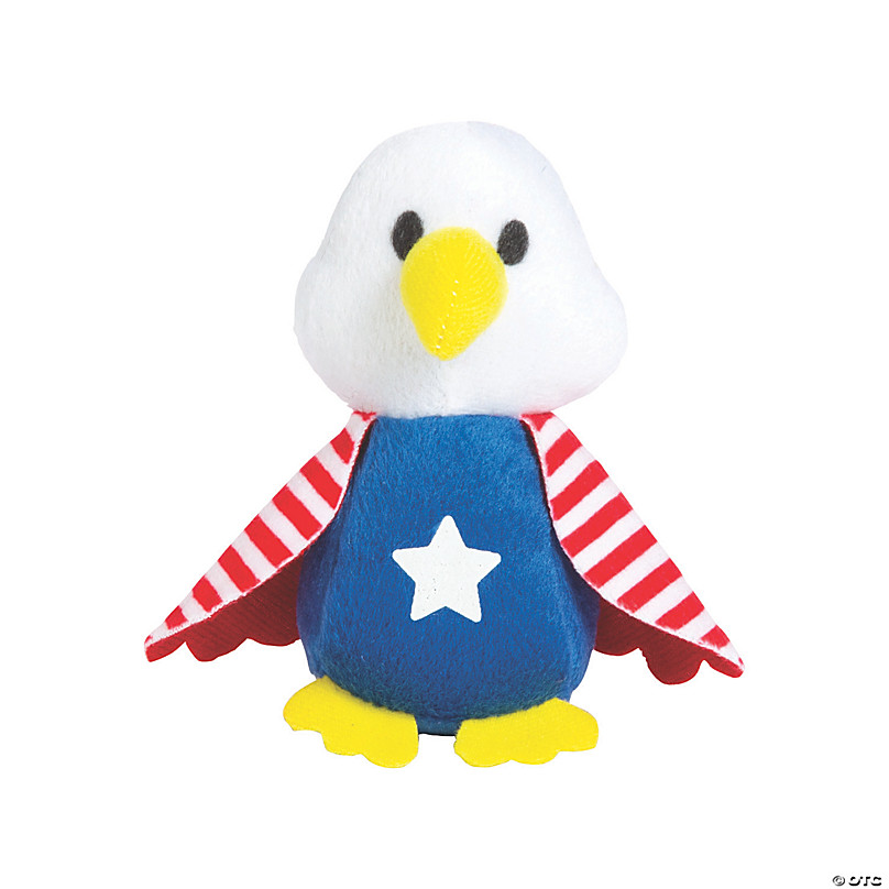 Patriotic Stuffed Bald Eagles - 12 Pc. | Halloween Express