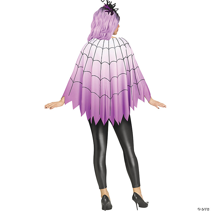 Poncho Spiderweb Purple | Halloween Express