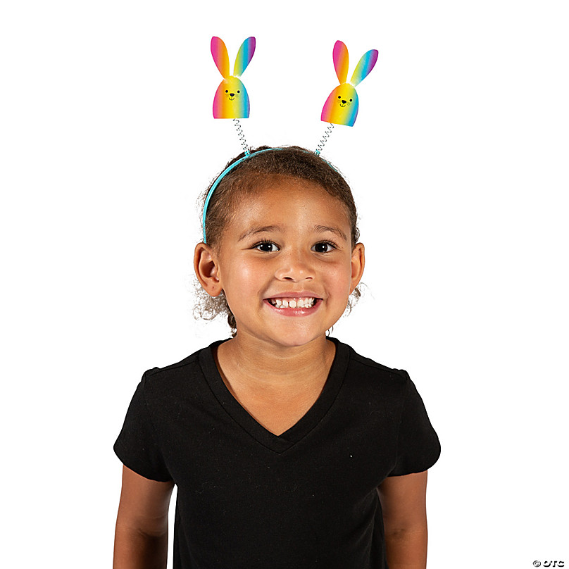 Rainbow Bunny Head Boppers - 12 Pc. | Halloween Express