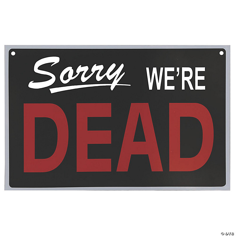 Reversible We're Dead Sign | Halloween Express
