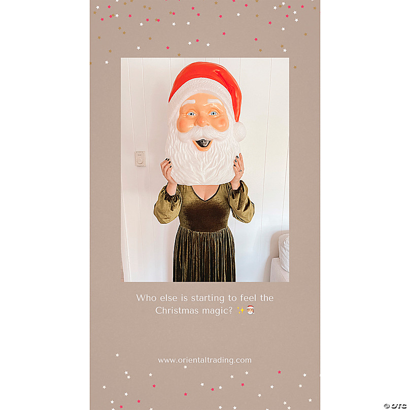 Santa Plaque with Sound Lights | Halloween Express