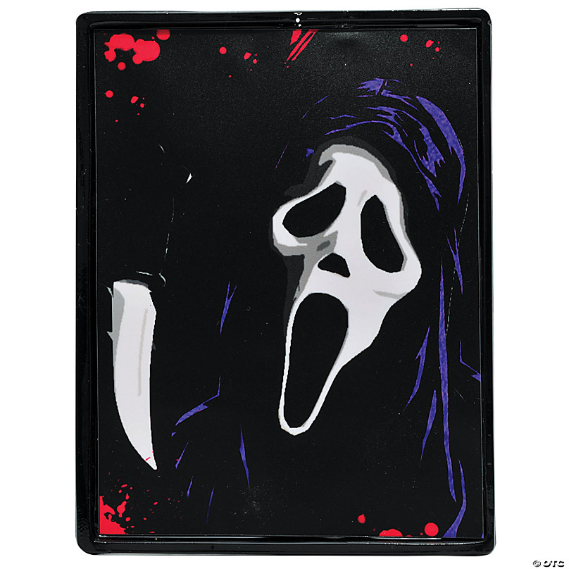Scream™ Ghost Face® Neon Light-Up Sign Halloween Decoration | Halloween ...