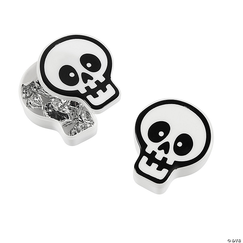 Skull-Shaped Favor Containers - 12 Pc. | Halloween Express