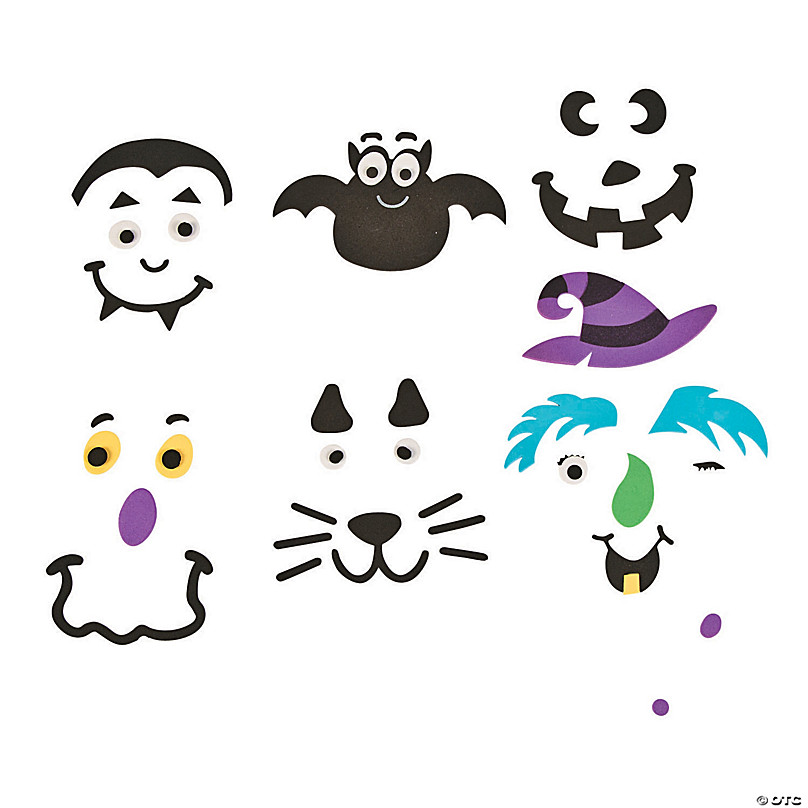 Small Pumpkin Face Craft Kit - Makes 12 | Halloween Express