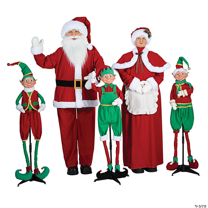 Standing Mr. & Mrs. Claus with Elves Decorating Kit | Halloween Express