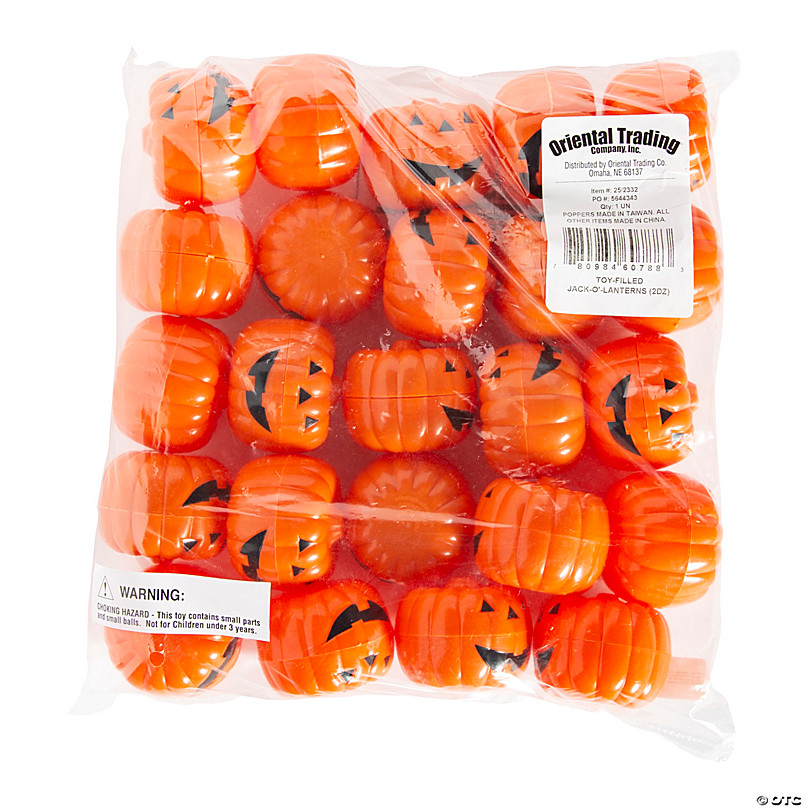 Toy-Filled Jack-O’-Lanterns - 24 Pc. | Halloween Express