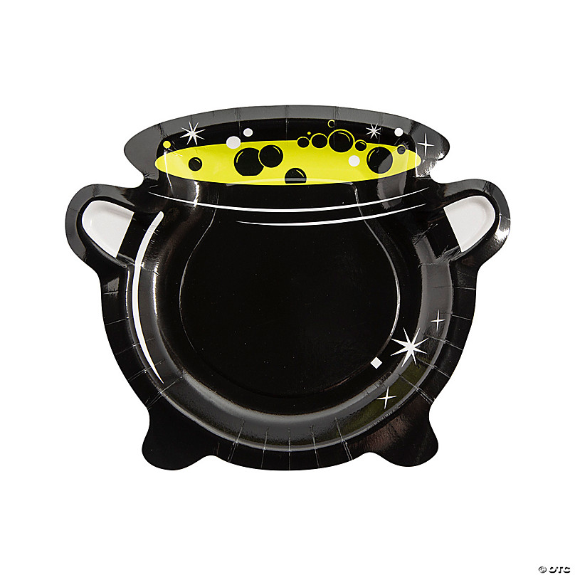 Witch Party Cauldron-Shaped Paper Dessert Plates - 8 Ct. | Halloween ...