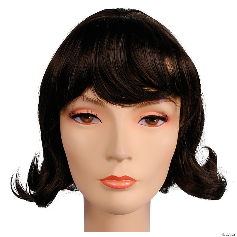Women's Chestnut Brown 60s Short Lucy Flip Wig | Halloween Express
