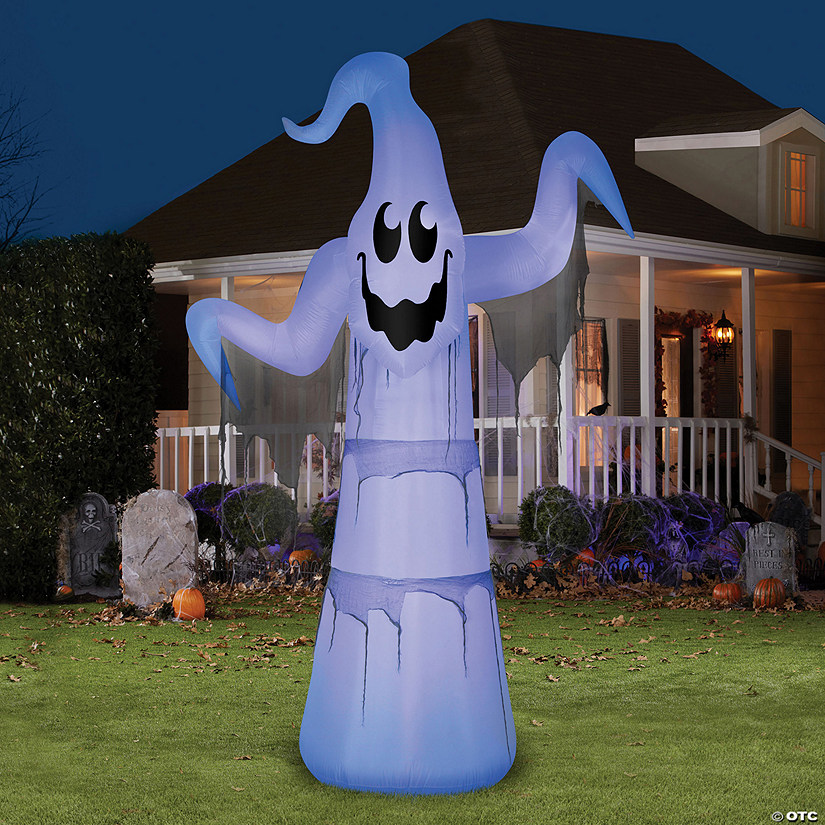 12 Ft. Blow-Up Inflatable Floating Ghost with Built-In LED Lights ...