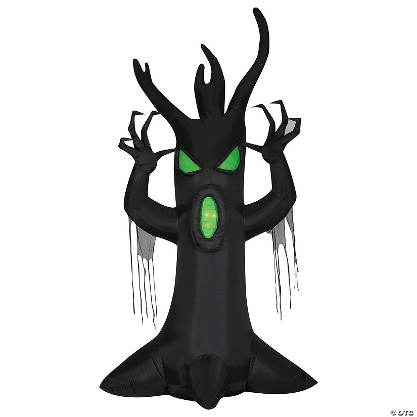 144" Airblown Inflatable Giant Scary Tree with LEDs Halloween Yard ...