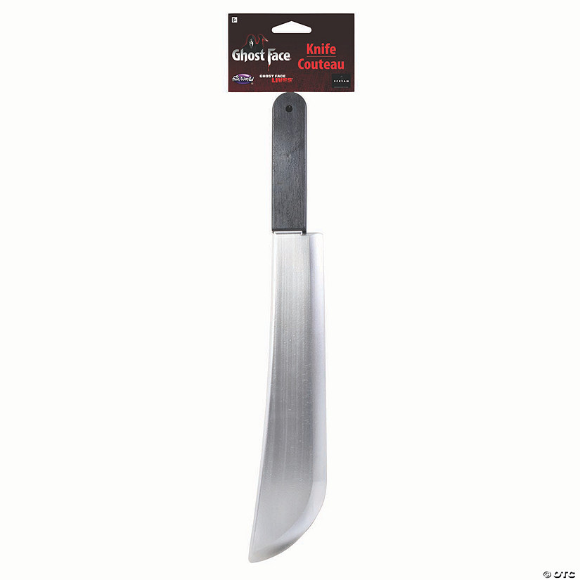 21" Ghost Face® Black & Silver Machete Costume Accessory | Halloween ...