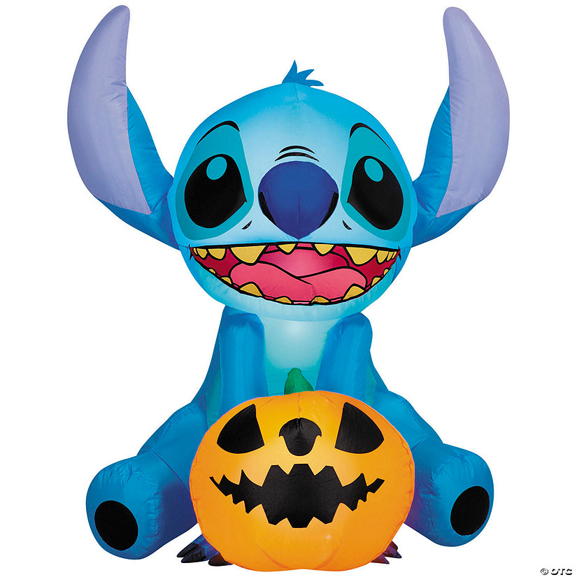 36" Airblown® Inflatable Lilo & Stitch™ Stitch with Jack-O'-Lantern ...