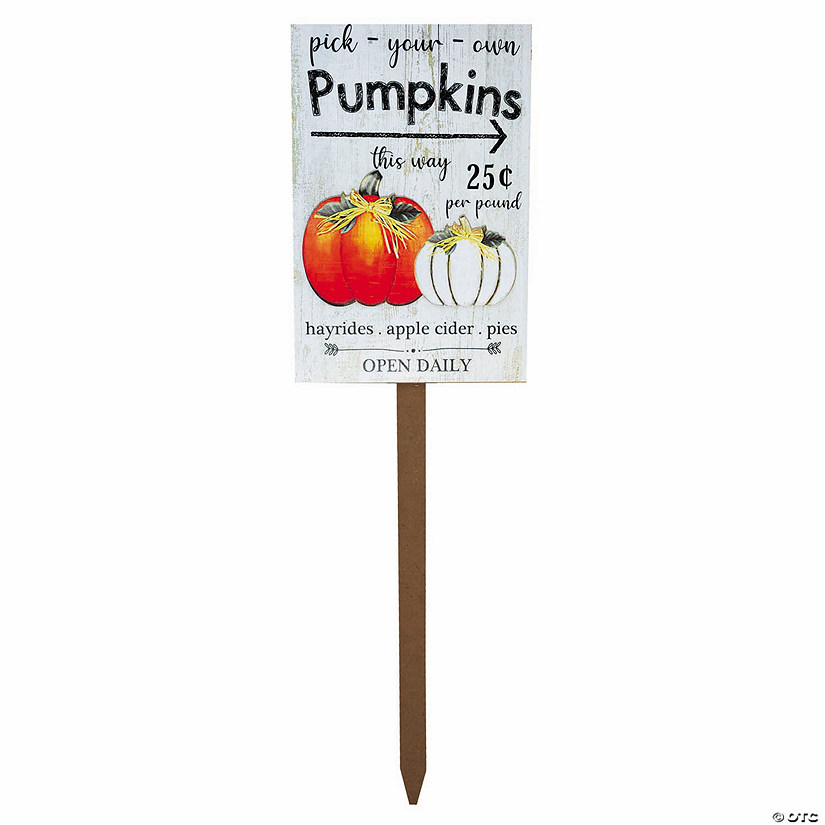 43" Pick-Your-Own Pumpkins Harvest Yard Sign | Halloween Express