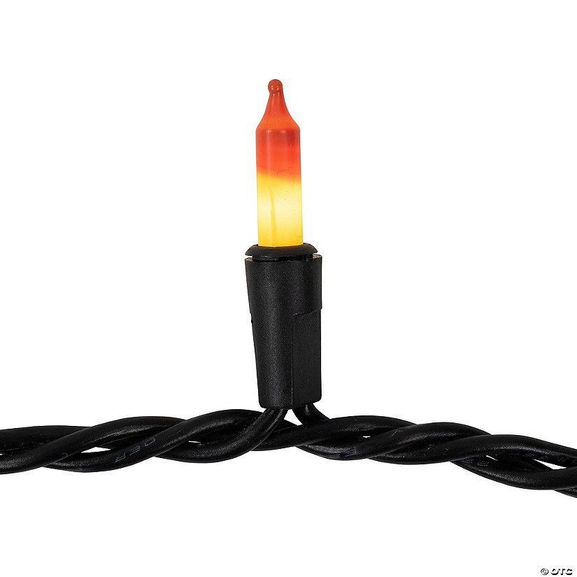 50-Count Yellow and Orange Candy Corn Mini Halloween Light Set Black ...