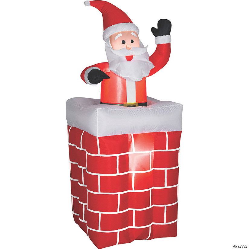 72" Blow Up Inflatable Santa Chimney Outdoor Yard Decoration ...