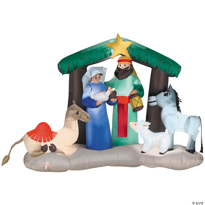 78" Airblown® Nativity Scene Inflatable Christmas Outdoor Yard Decor ...